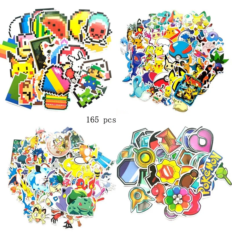 165PS Pokemon Psyduck Cartoon Stickers Waterproof Vinyl Decal for ...