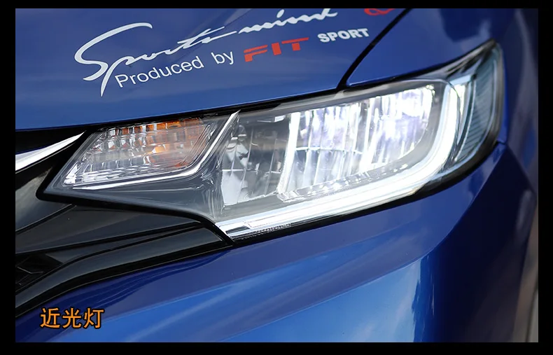 Car Styling Head lamp light for Honda Fit Headlights 2014-2019 Jazz LE