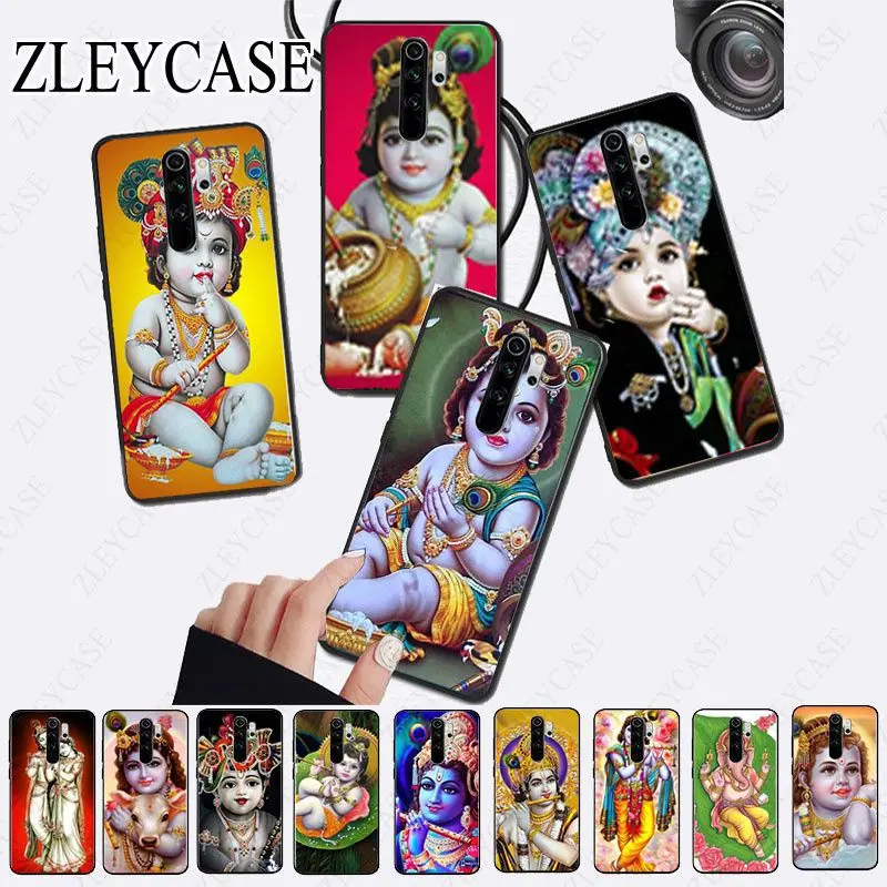 lord krishna black soft Phone Case for redmi note8pro note7 note5 ...