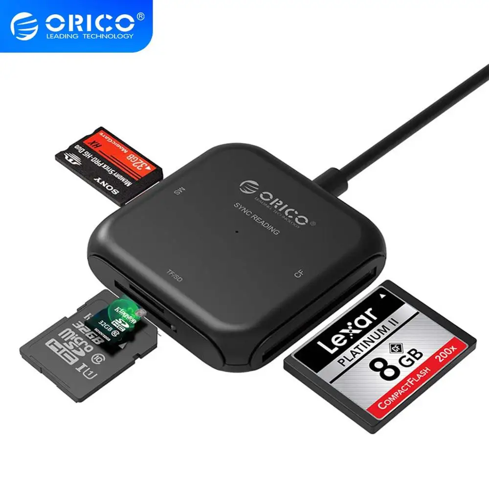 ORICO lector de tarjetas 4 en 1 USB 3,0, Flash, multitarjeta de memoria ...