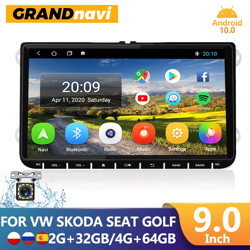 Grandnavi 2din Android For Volkswagen Vw Polo Jetta Skoda Octavia 2 ...