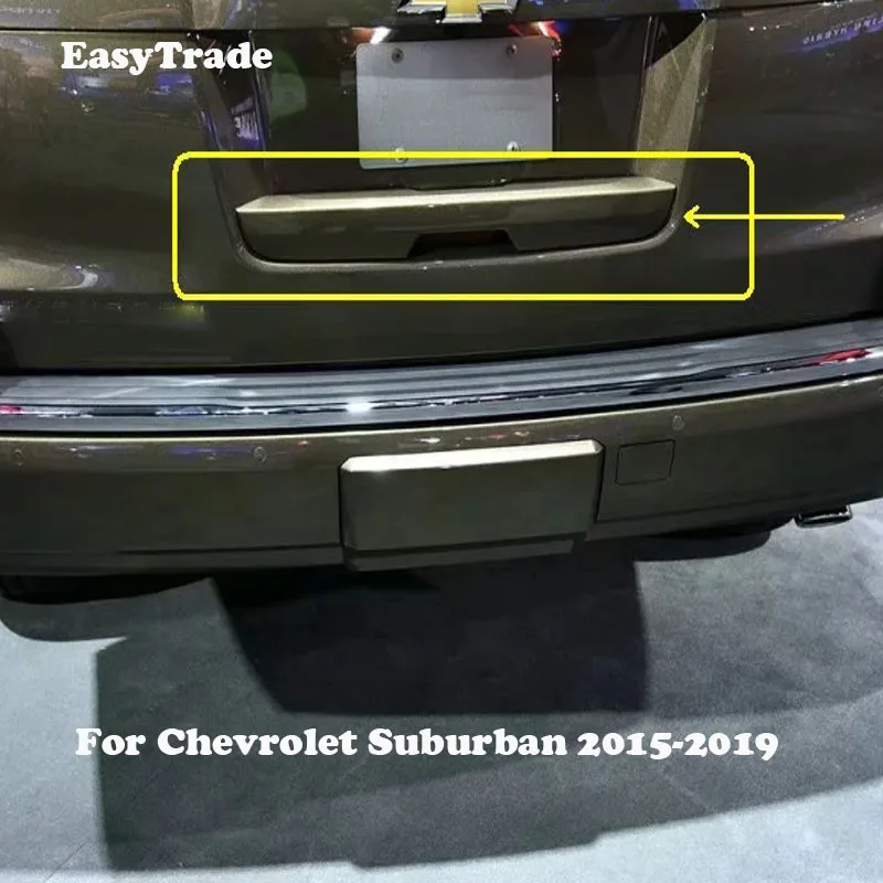 Car Styling Chrome Rear Trunk Door Handle Cover Tail Gate Trim Bezel ...