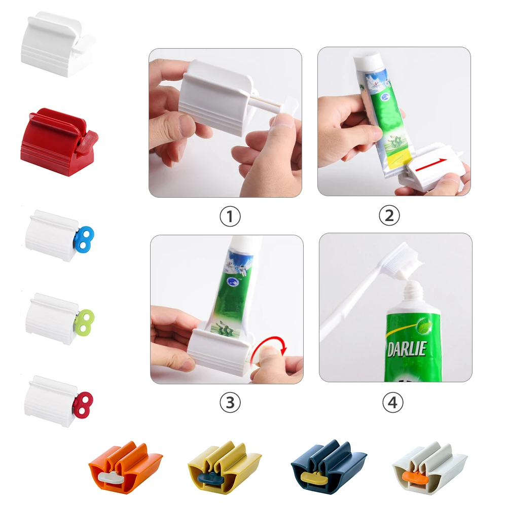 Rolling-Toothpaste-Device-Tube-Dispenser-Holder-Multifunctional-Plastic ...