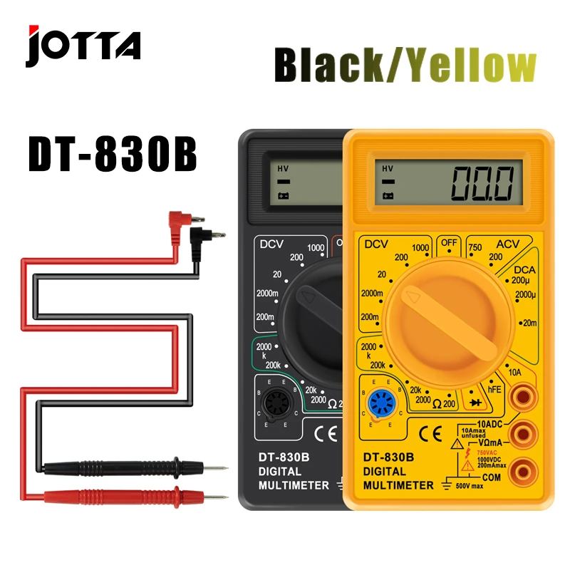 Jotta Lcd Digital Multimeter Dt-830b Electric Voltmeter Ammeter Ohm ...