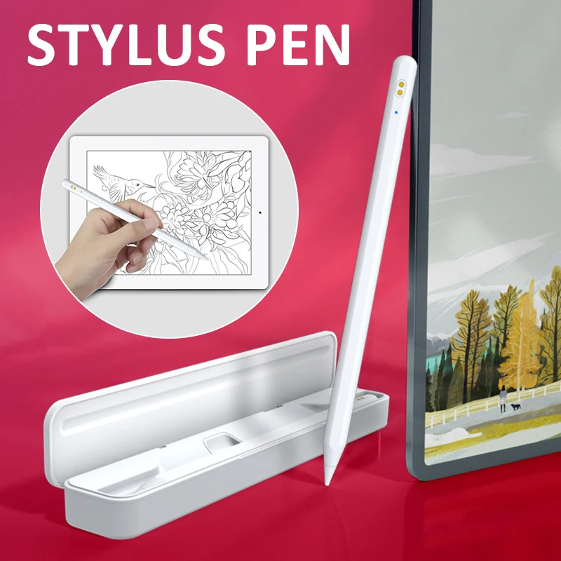 1pc Tablet Pad Stylus Pen White Capacitive Pen Anti-mistouch Painting ...