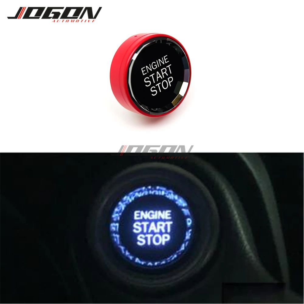 Motor do carro keyless start stop botão capa guarnição cristal estilo ...