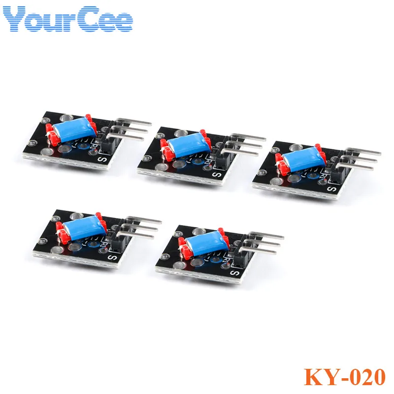 5pcs KY 020 Vibration Switch Sensor Module Standard Tilt Angle Switch ...