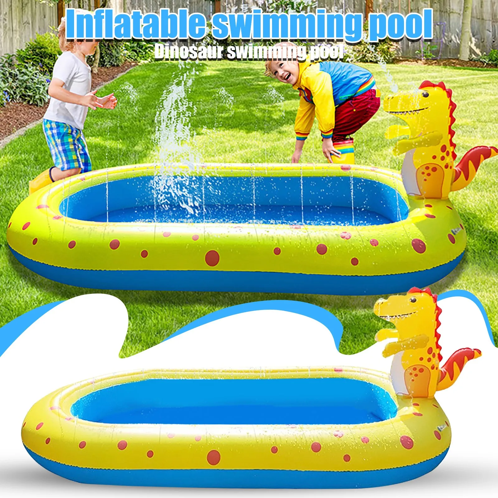 Pool Inflatable Sprinkler Swimming Pool Inflatable Swimming Paddling ...