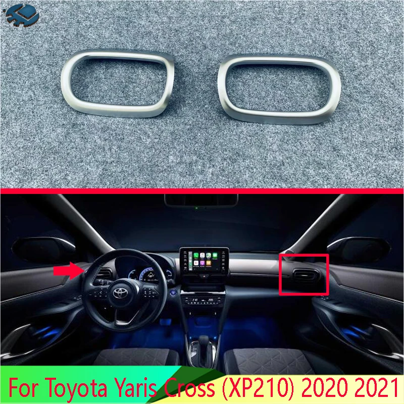 For-Toyota-Yaris-Cross-XP210-2020-2021-ABS-Chrome-Air-Vent-Outlet-Cover ...
