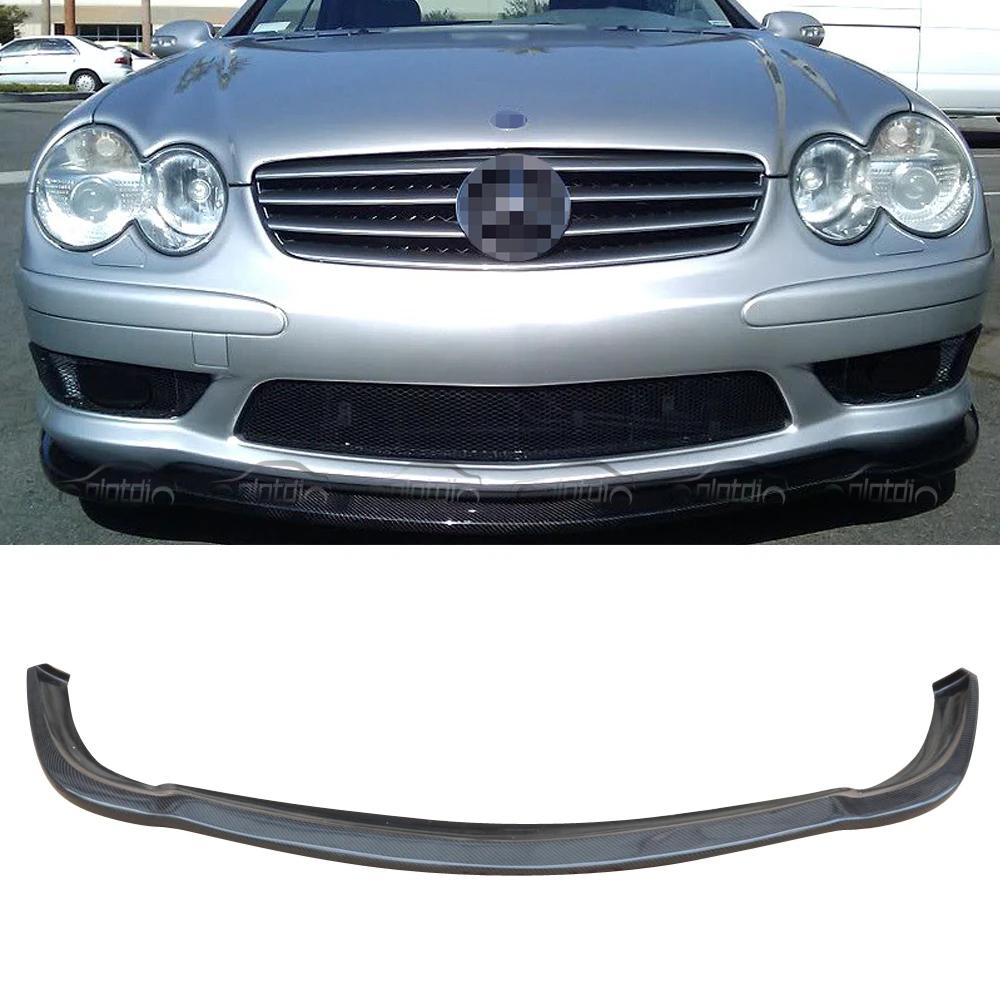 Carbon-Fiber-Front-Lip-Bumper-Spoiler-Splitter-for-MERCEDES-BENZ-R230 ...