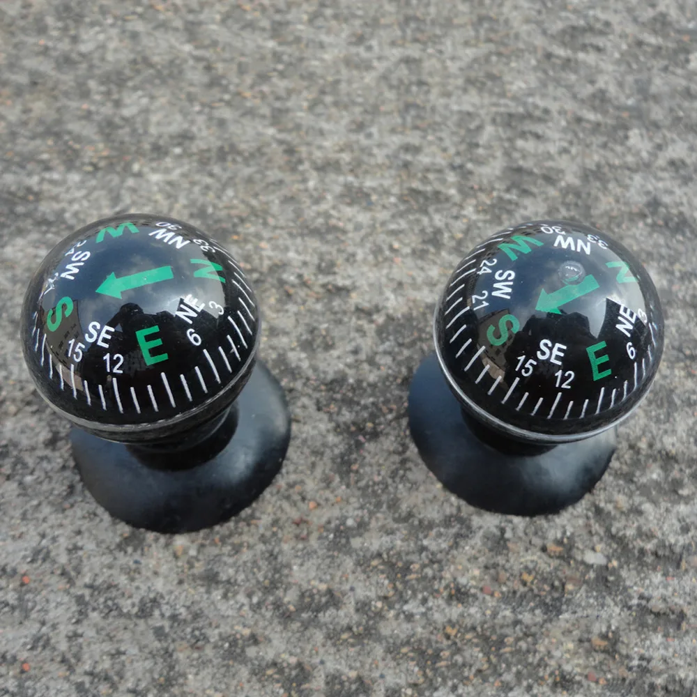 1pc Mini Black Flexible Navigation Plastic Shell Ball Compass Dashboard ...