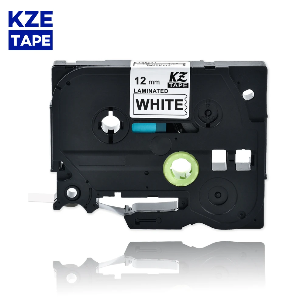 KZE-12mm-231-Black-on-White-Laminated-Cassette-Cartridge-ribbon ...