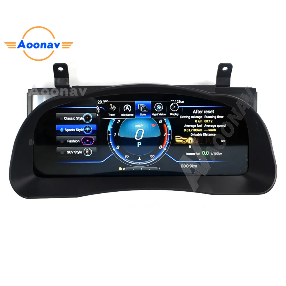 Android 9.0 Car LCD Meter instrument dashboard screen GPS Navigation ...