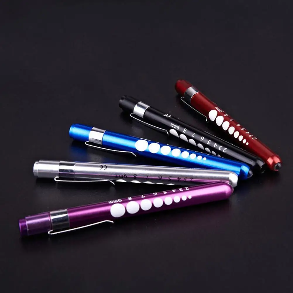 Medical First Aid Led Push-button On/off Switch Pen Light Flashlight ...