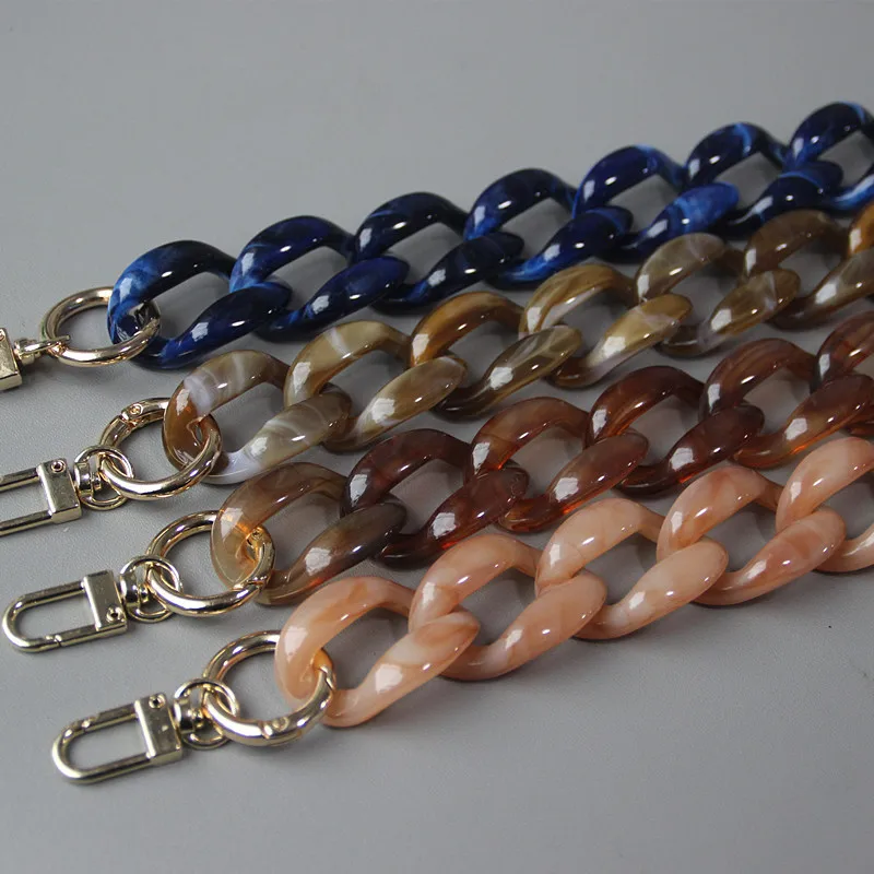 Fashion Woman Handbag Accessory Bag Chain coffee Beige Acrylic Resin ...