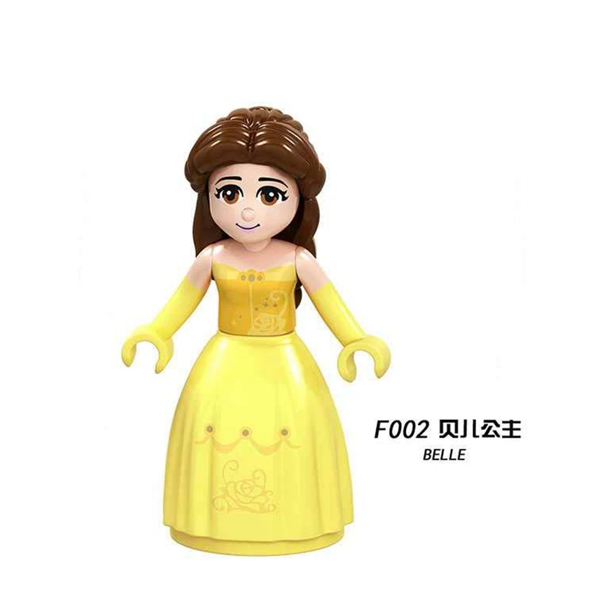 8pcs Princess Building Blocks Belle Snow White Belle Mulan Cinderella ...
