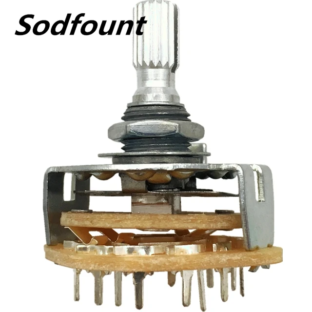 3 Position Rotary Switch Uxcell 2P4T 2 Pole 4 Position Selectable 1Deck ...