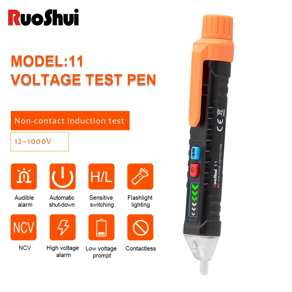 Non-contact Voltage Detector 12-1000v Sensitivity Pen Meter Socket Wall ...
