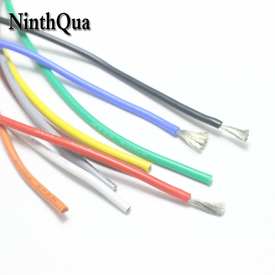 multicolor 14AWG Gauge Silicone Wire Flexible Stranded Copper Cables ...