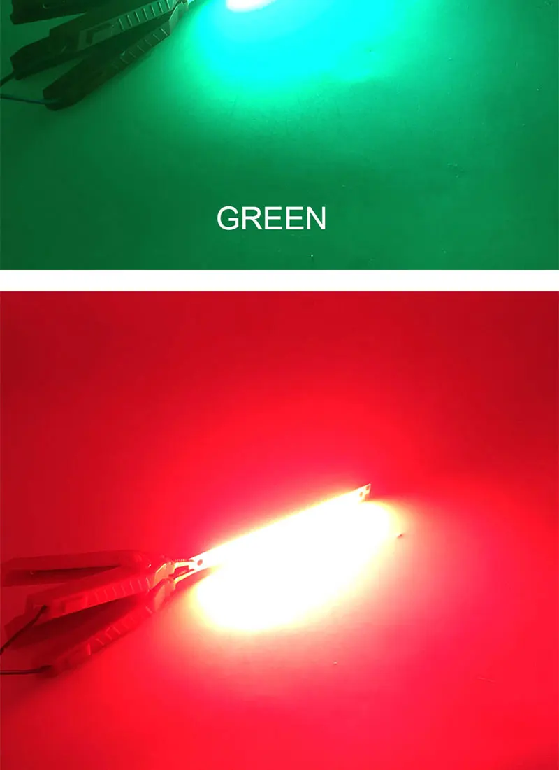 AMPOULE LED,3V 5V Green--Bande lumineuse à puce LED COB 3V 5V, 120MM ...