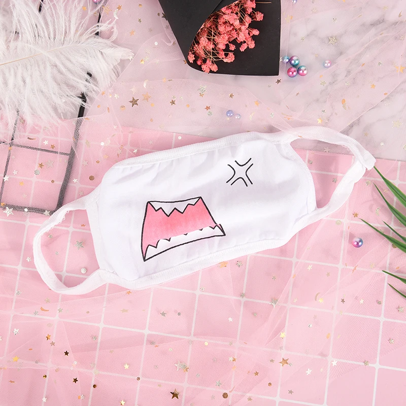 1pcs Cute Anime Cartoon Mouth Muffle Face Mask Emotiction Masque Kpop ...