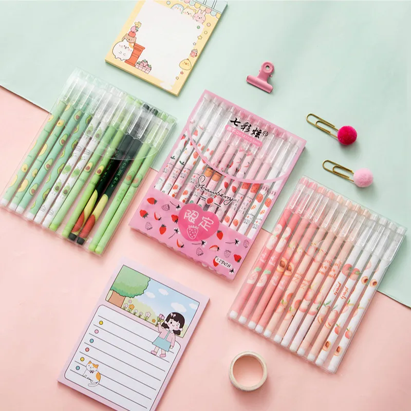 Simple Japanese cute super cute creative girl heart gel pen learning ...