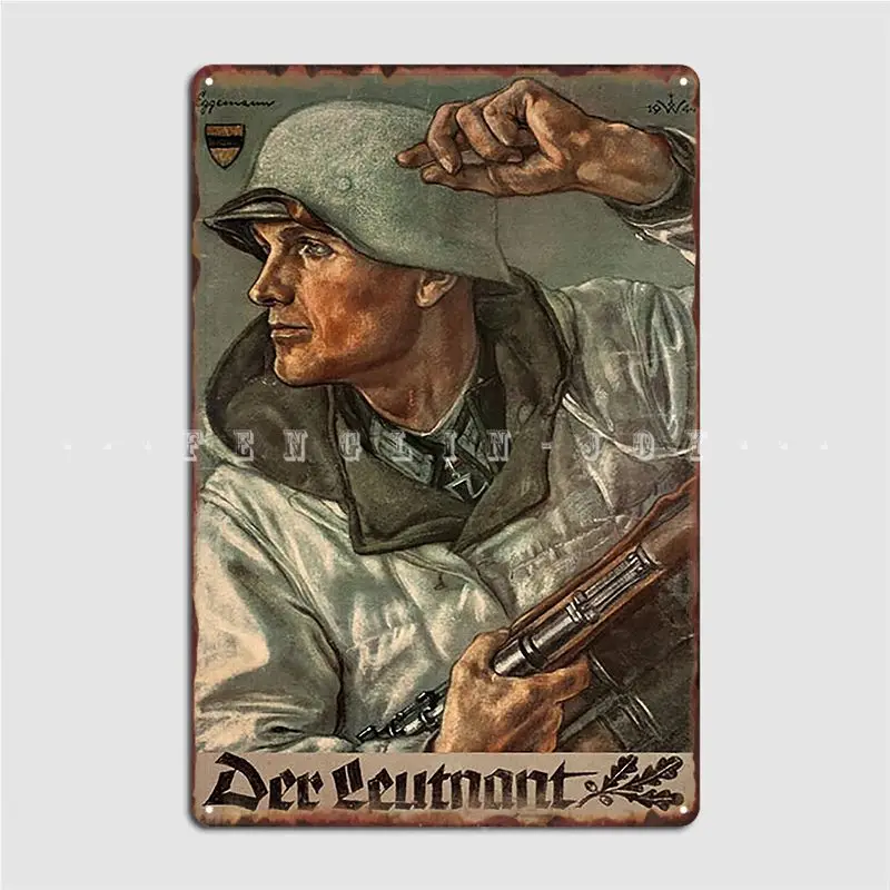 Der-Leutnant-The-Lieutenant-Ww2-Metal-Plaque-Poster-Cinema-Garage-Cave ...