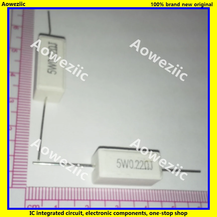 10 шт. RX27 горизонтальное сопротивление цемента 5 Вт 0,22 Ом 5WR22J ...