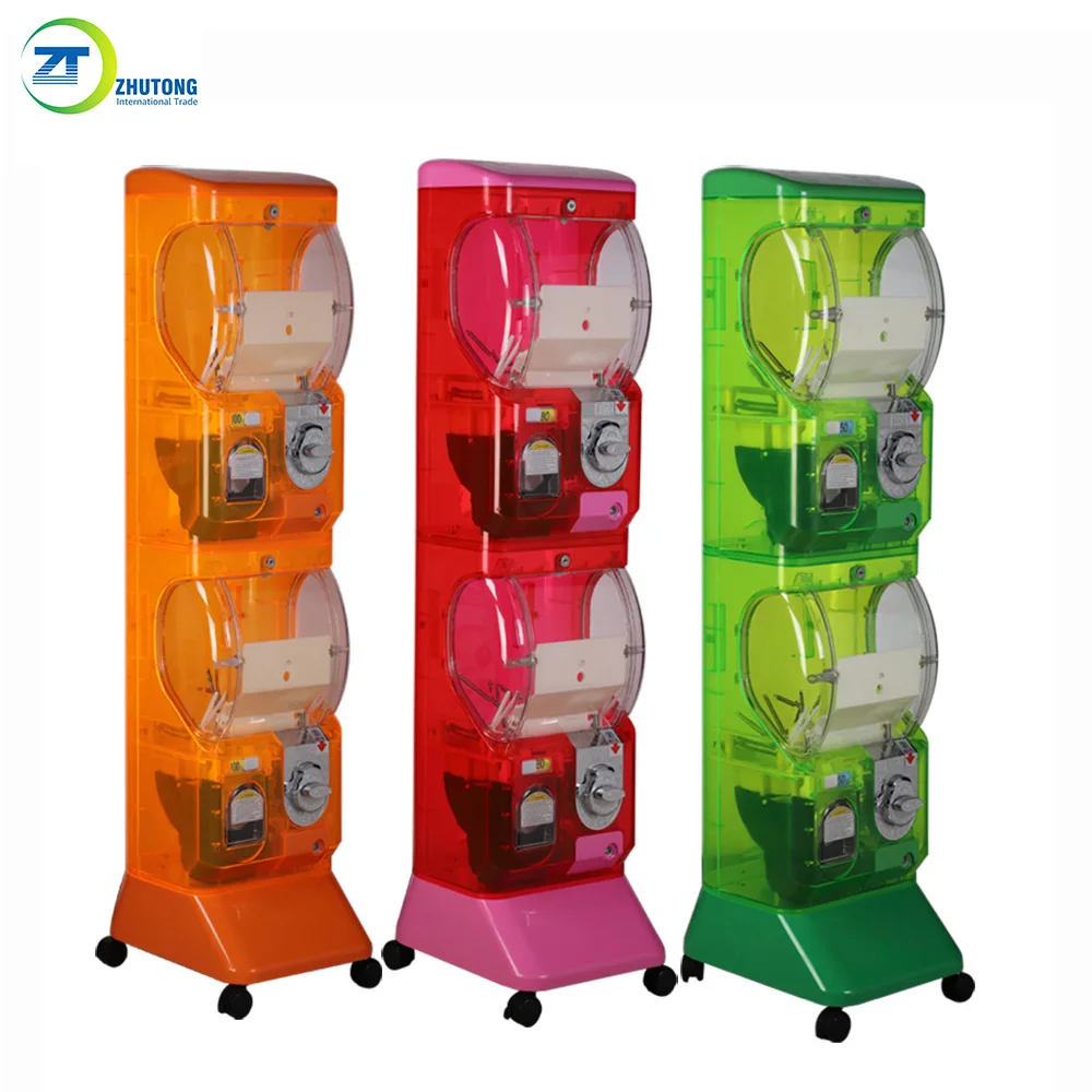 Zhutong two layer gumball gashapon toy capsule vending machine ...