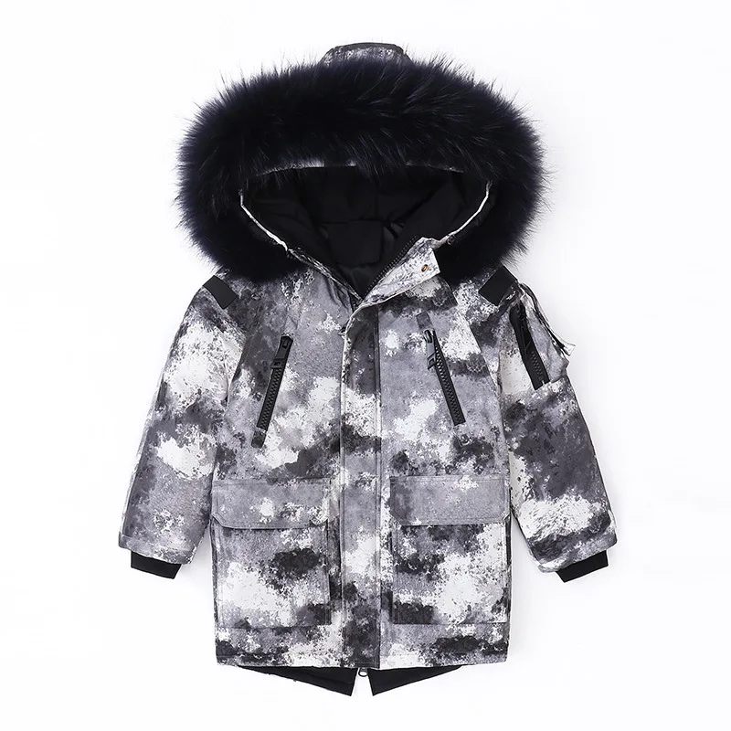 Russian Winter Coats Boy&Girl Camouflage Down Jacket Thicken Windproof ...