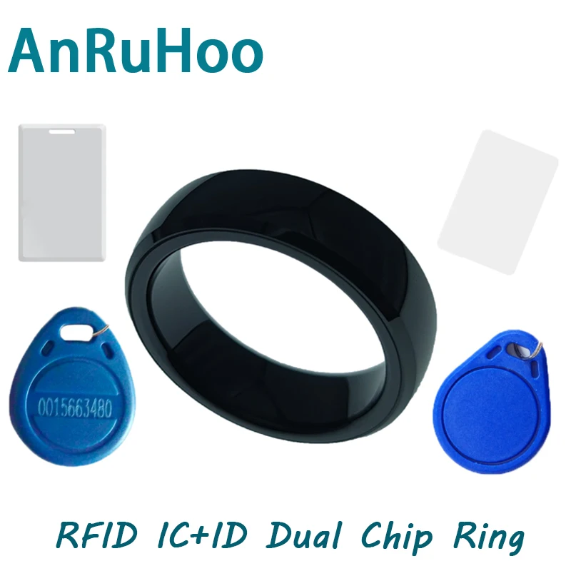 RFID-Smart-Dual-Frequency-Chip-Ring-13-56Mhz-CUID-Rewriteable-IC-ID-Key ...
