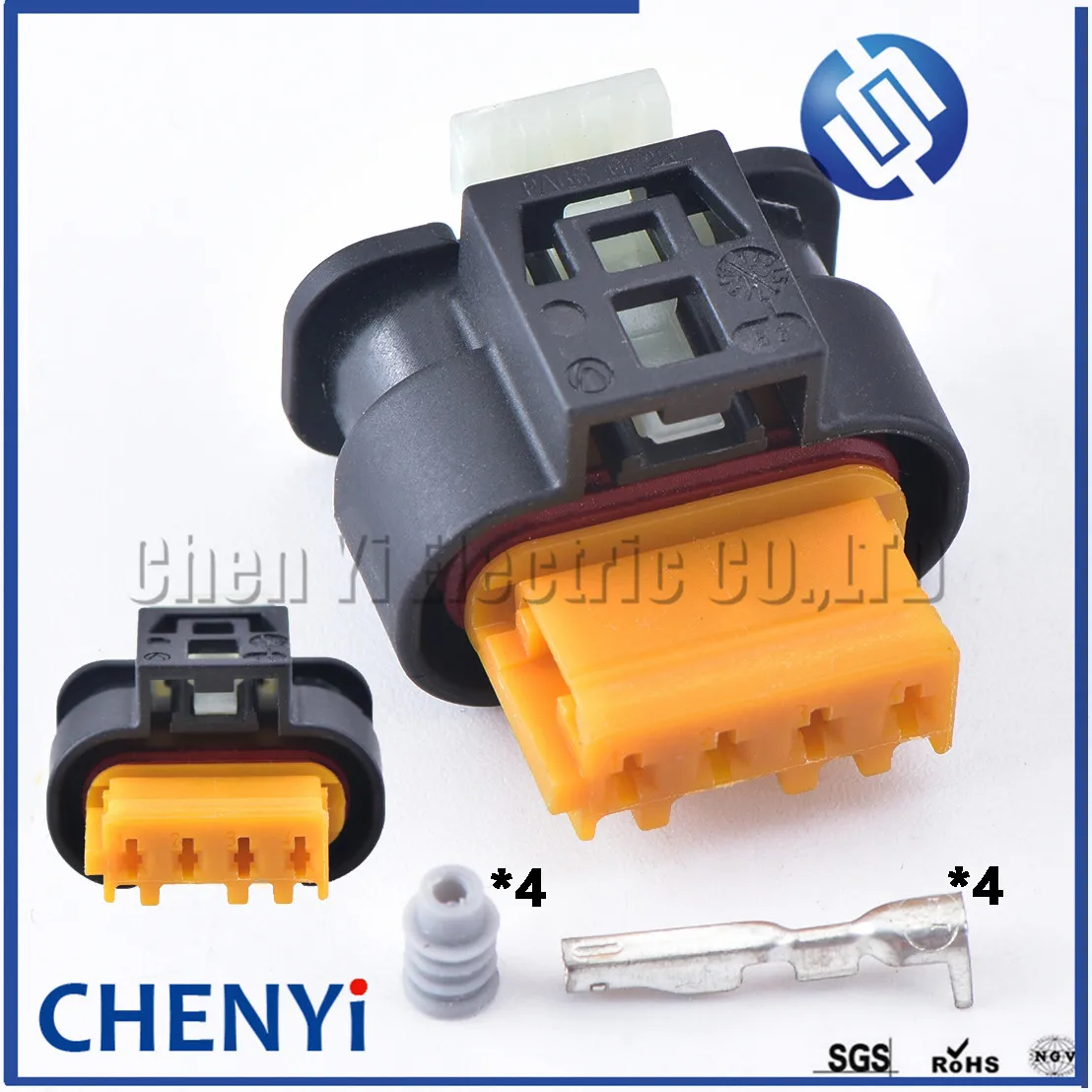 1 Set 4 Pin Female Air Flow Sensor Meter Plug Mass Air Folow Sensor ...