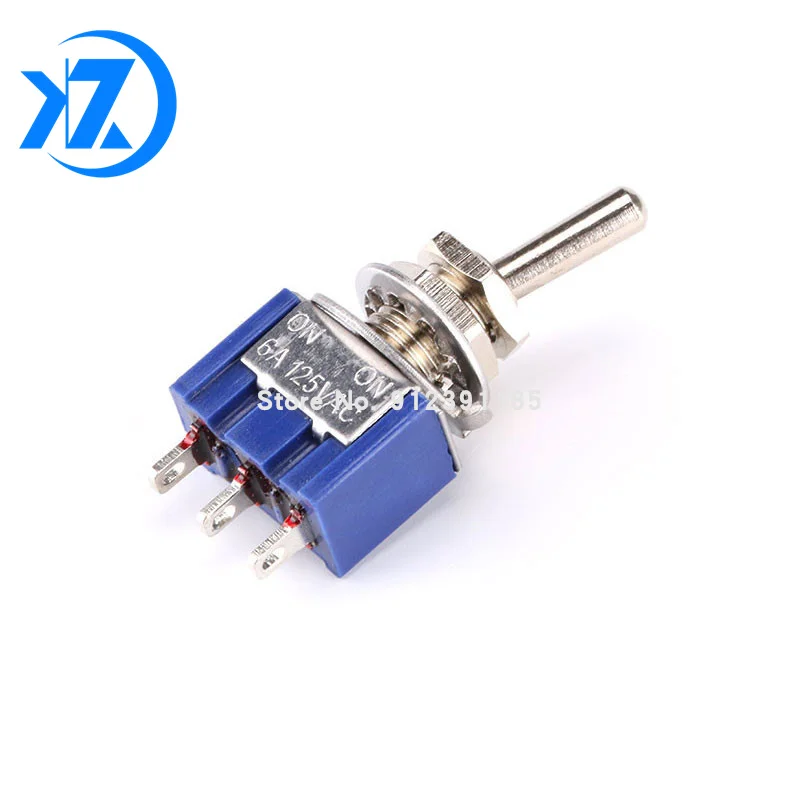 10Pcs/lot Miniature Toggle Switch MTS-102 SPDT 6A 125VAC/3A 250VAC Mini ...