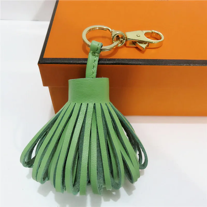 Brand Luxury Designer Keychain Leather Tassel Mother Daughter Keyring ...