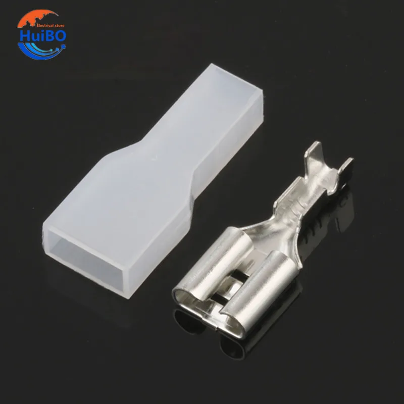 100sets(200pcs) 6.3mm Female Crimp Terminal Wire Faston Terminal Dj622 ...