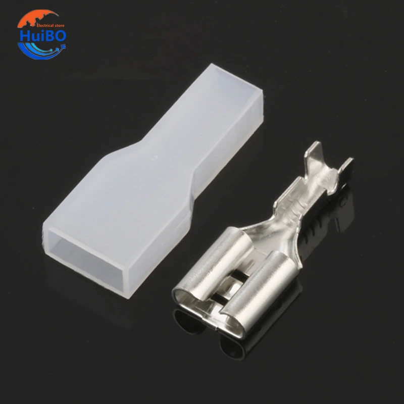 100Sets(200pcs) 6.3mm Female Crimp Terminal wire faston terminal DJ622 ...