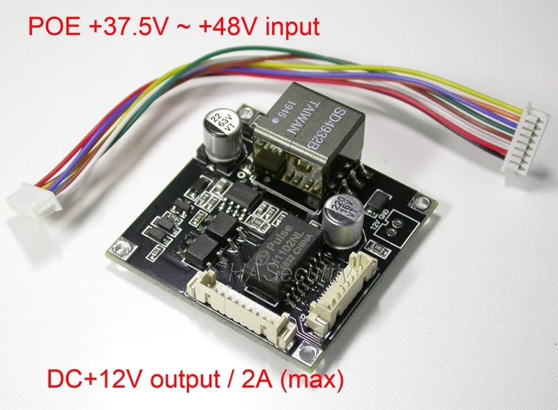 POE splitter Power Over Ethernet regulator module board input DC48V ...