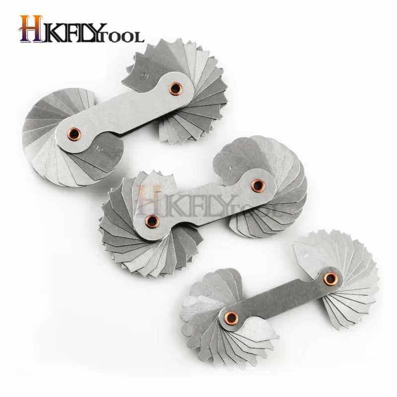 Radius Template R Gauge R1-6.5 7-14.5 15-25 26-80 Radius Gage Plate ...