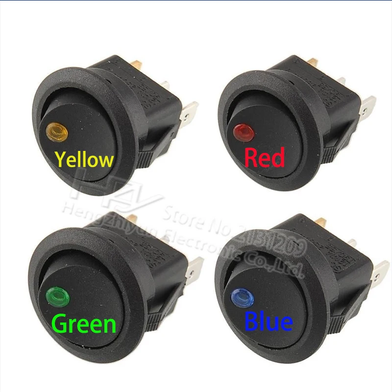 Spst Switch 3 Csapok Off-Off Cat Eye 12V Led-Es Kapcsoló Led Dot Leg ...