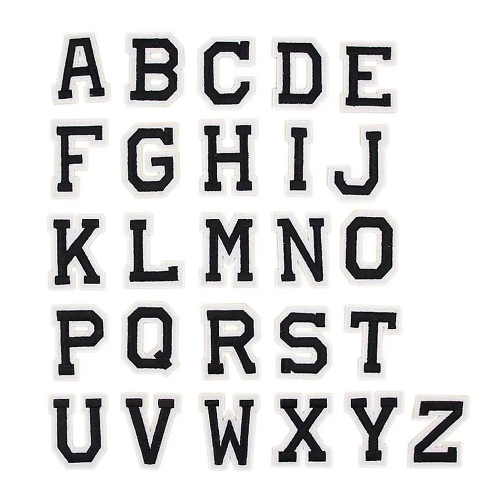 Parches variados de letras del alfabeto para ropa, insignias bordadas ...
