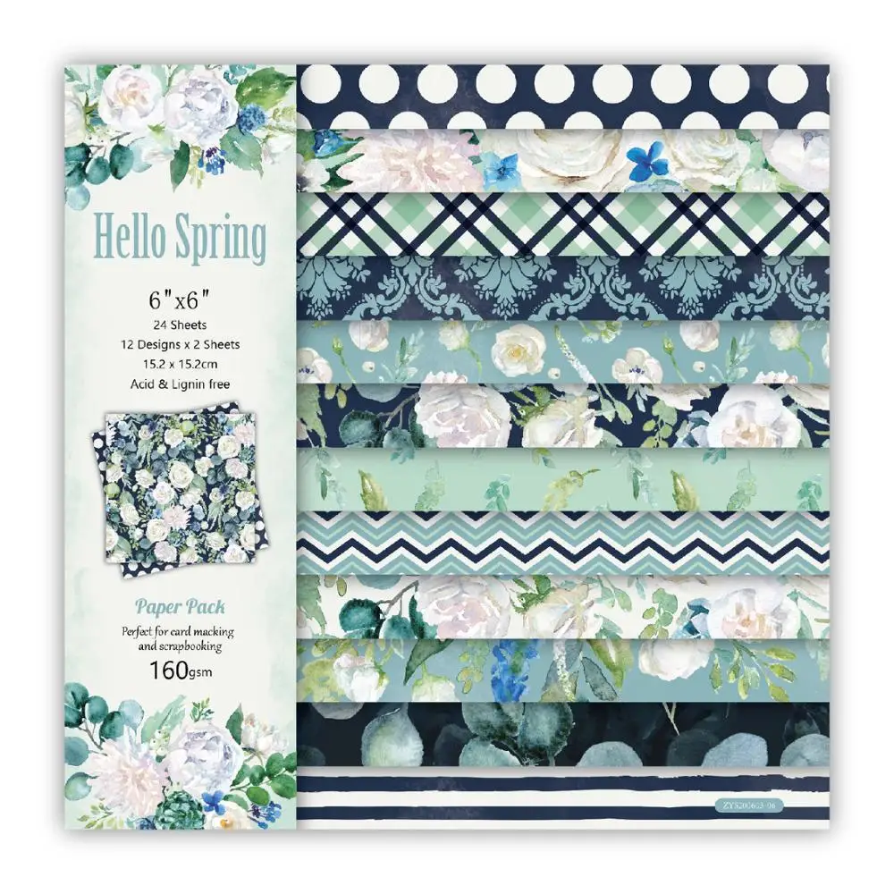 DIY-hello-spring-Scrapbooking-paper-pack-of-24sheets-handmade-craft ...