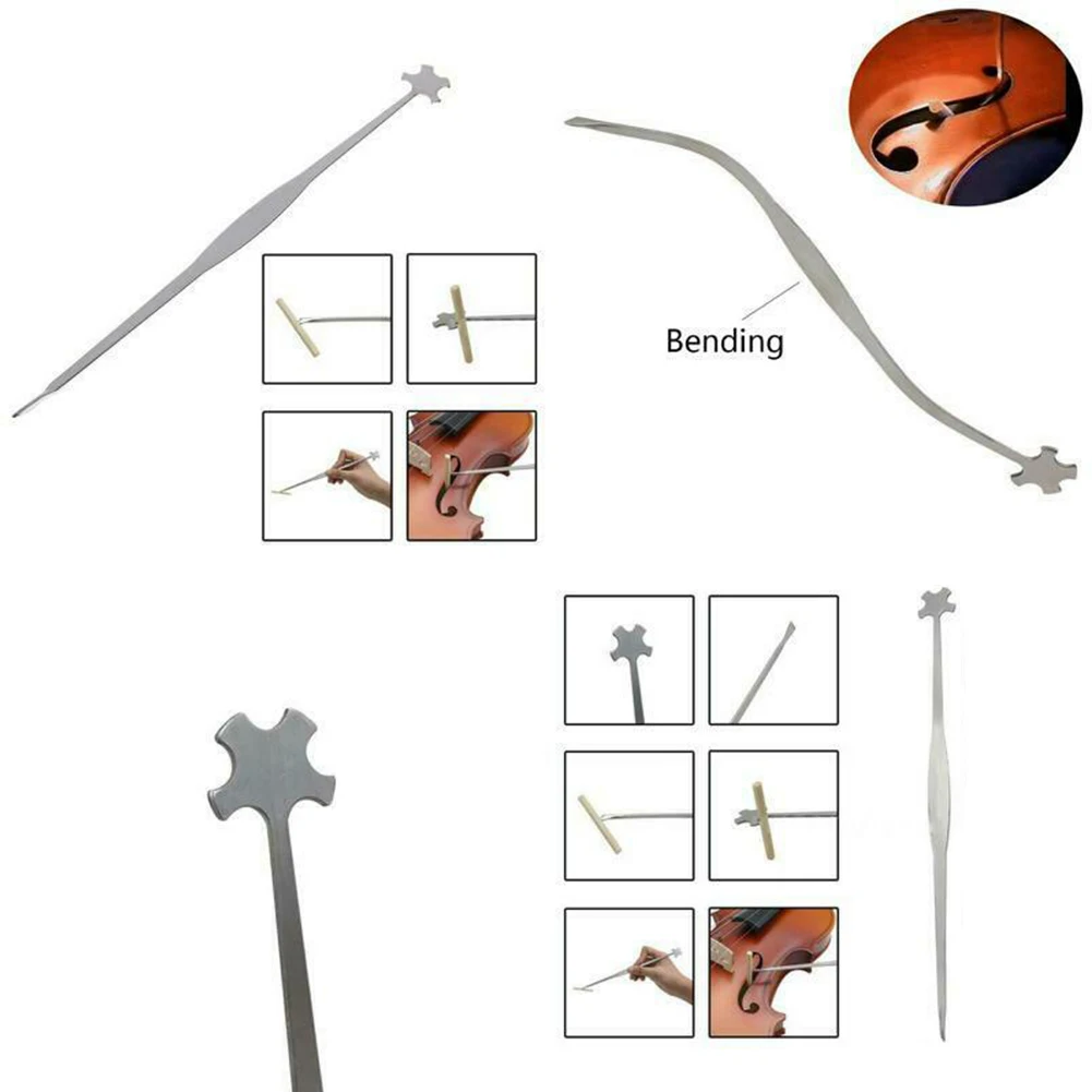 Repair Stainless Steel Upright Column Hook Violin Viola Sound Post ...