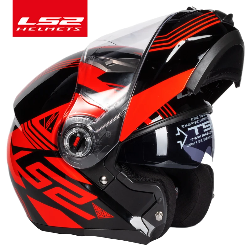 Capacete LS2 FF370 motorcycle helmet ls2 flip up dual visor helmets casco casque moto ECE approved