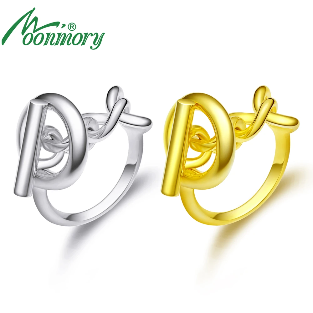 Moonmory 925 Sterling Silver Rope Chain Ring With Hoop Lock For Women ...