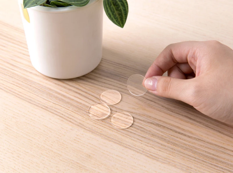 Set 60 buline din Banda Dublu Adeziva Diametru 1,2 cm Transparente G ...