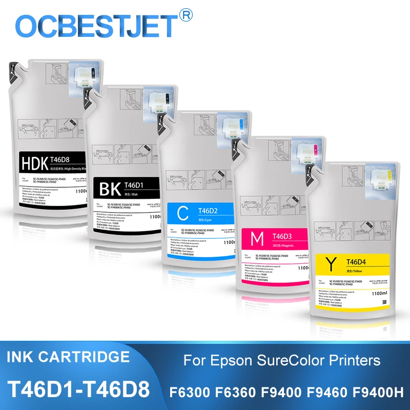 T46d8 T46d1-t46d4 Ink Packs Dye Sublimation Ink Pack For Epson Sc-f6300 ...