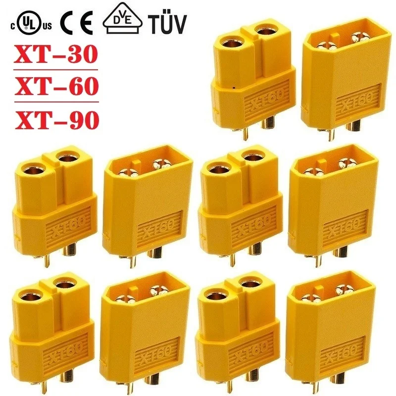 10Pcs-sets-XT30-XT60-XT90-T-Plug-Male-Female-Bullet-Connectors-Plugs ...