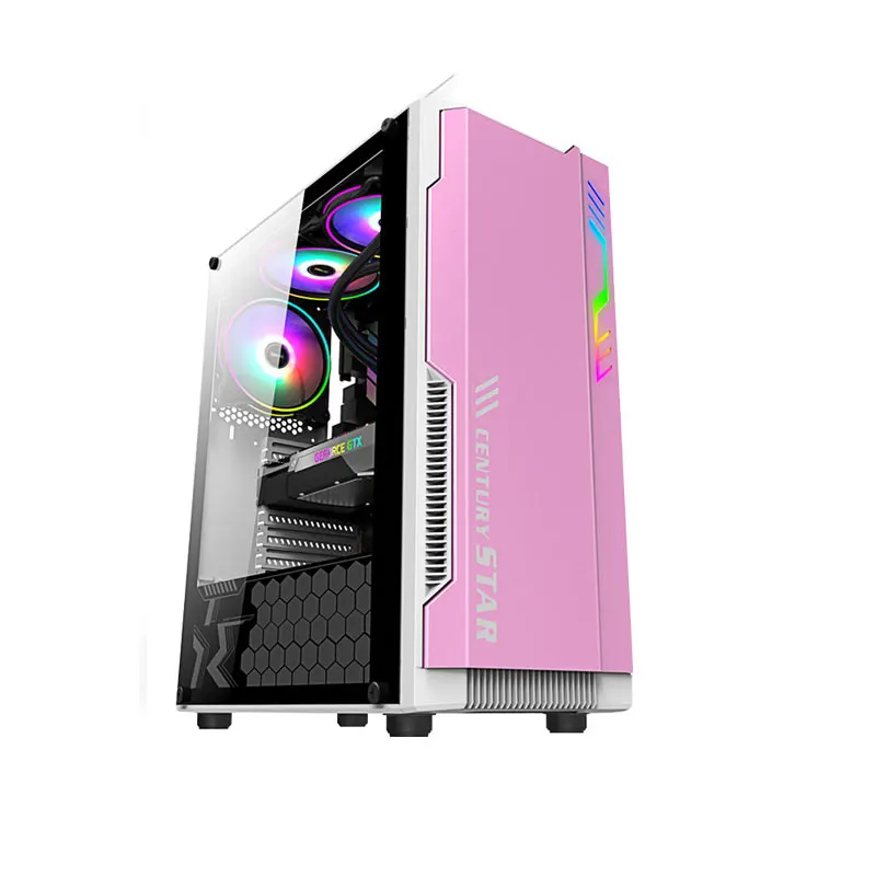 Computador-Mainframe-Case-com-RGB-Cor-Luzes-DIY-Montagem-Desktop-Box ...