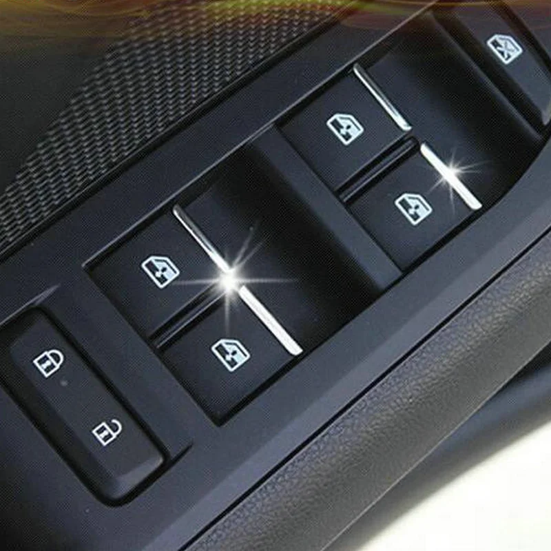 Sbtmy Car Styling Abs 7pcs/set Car Window Lift Buttons Decorate Sequins ...