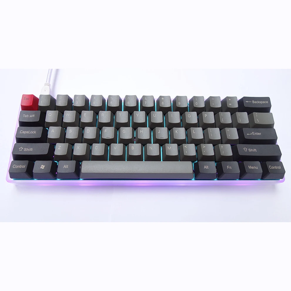 Gh60 Rgb Mechanical Keyboard Fully Assembly Plastic Case With Led ...